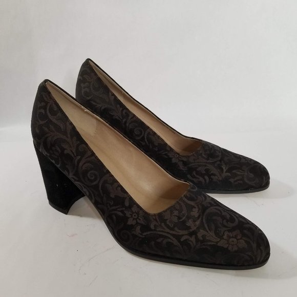 Phyllis Poland | Shoes | Vintage Phyllis Poland Phase 2 Black Damask ...